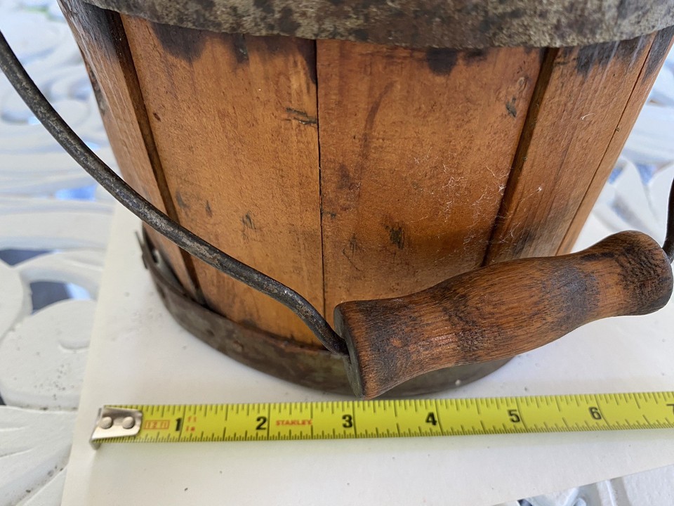 Vintage maybe Antique Ice Cream Freezer wood bucket Sears Arctic one ...