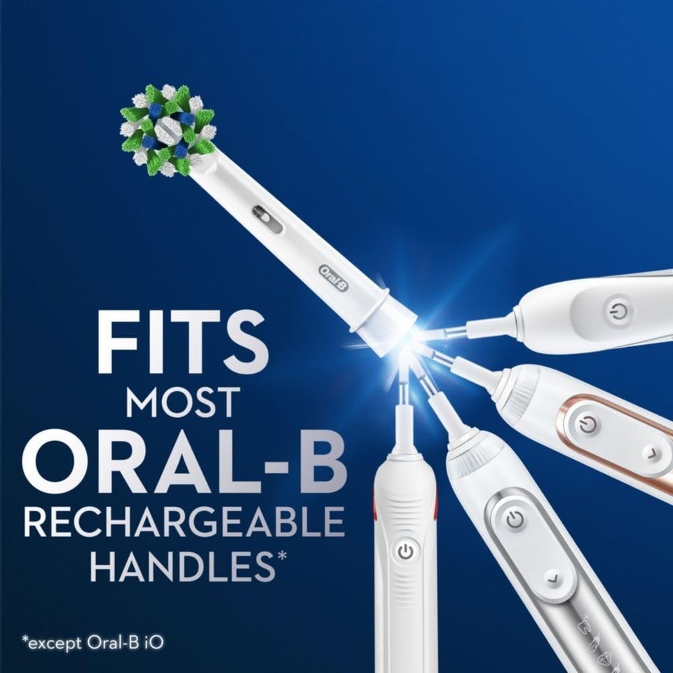 Oral B Cross Action Electric Toothbrush Replacement Brush Heads Refill ...