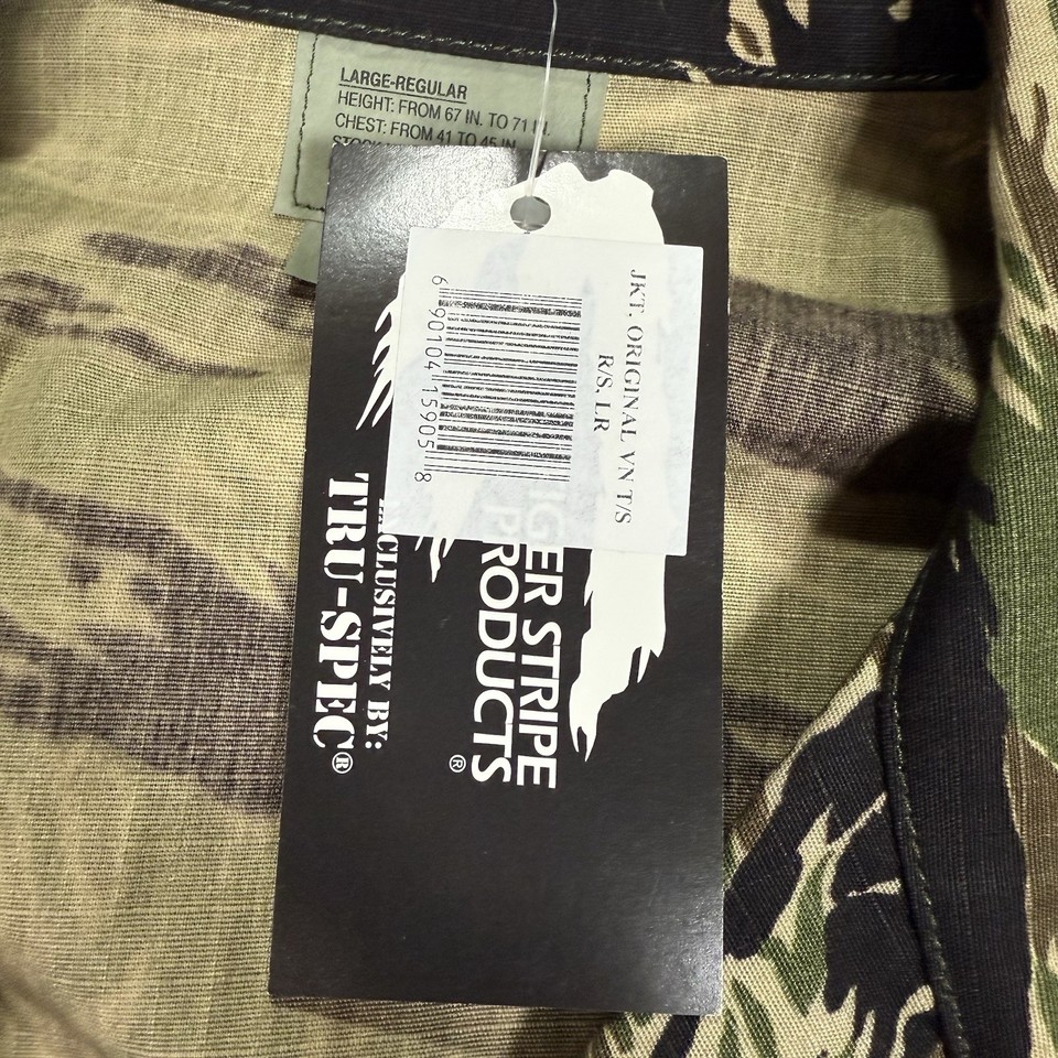 NWT Tru Spec Vietnam Tiger Stripe BDU Jacket Size Medium Regular ...
