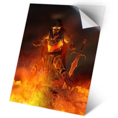 1 x Vinyl Sticker A2 - Fantasy Warrior Fire Volcano #14020 | eBay UK