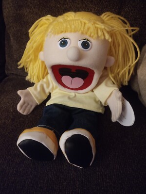 Silly Puppets Katie Hand Puppet Doll Original Outfit 14" Peach Girl ...
