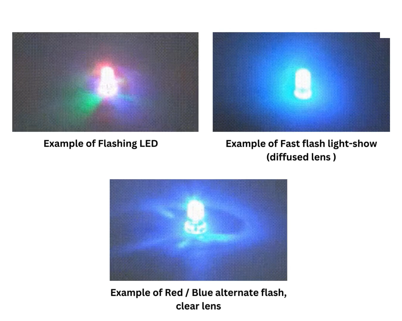 Ultra Bright Flashing / Flickering LEDs 3mm/5mm/8mm/10mm Multi Colour ...