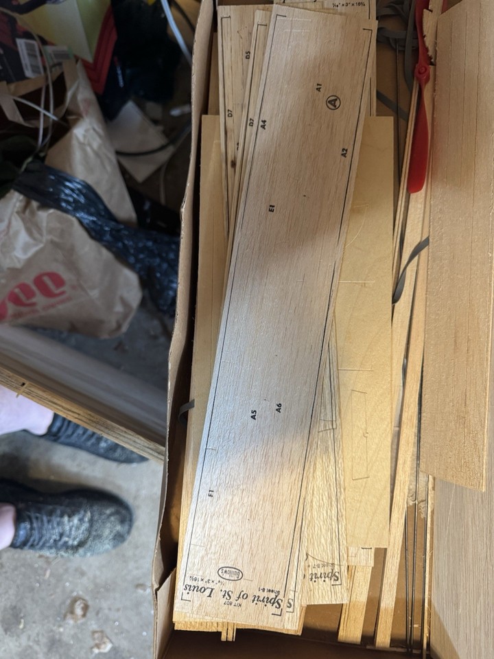 Guillows Spirit of St. Louis Balsa Model Kit New Open Box 34-1/2" Wing ...