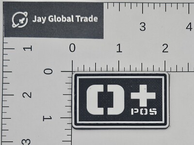 O POS O Positive O + PVC Blood Type Hook & Loop Identification Patch | eBay