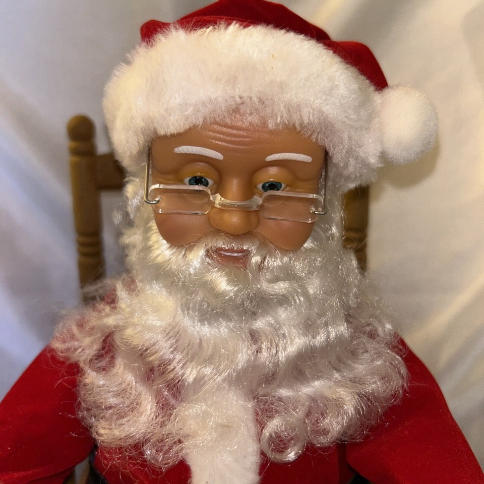 Vintage 1996 Gemmy Animated Rocking Santa Claus Rocking Chair Mr ...