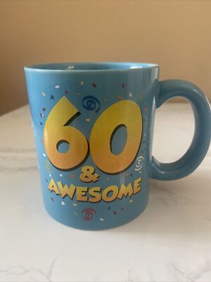 60 & AWESOME COFFEE MUG. 60th BIRTHDAY MUG. Art Deco Print Mug. B218 | eBay