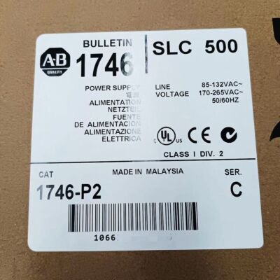 New Factory Sealed AB 1746-P2 SER C SLC 500 Chassis Power Supply PLC ...