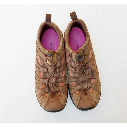 Merrell Womens Hiking Shoes Brown Trail Low Top Suede Bungee Laces 8 M ...
