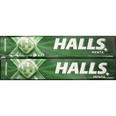 Halls Mint / Menta Throat Drops, Two Packs of 10 Drops (20 Total Drops ...