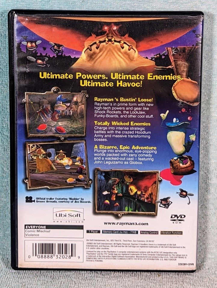 Rayman 3: Hoodlum Havoc (Sony PlayStation 2, 2003) w/ Case - Tested ...