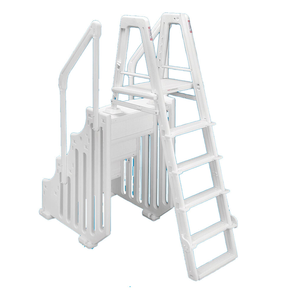 Ocean Blue Mighty Step and Safety Ladder Set for Above Ground Swimming ...