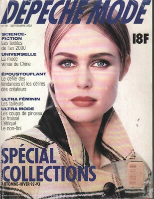 Depeche Mode French Magazine September 1992 Linsey Valerie Esteve ...
