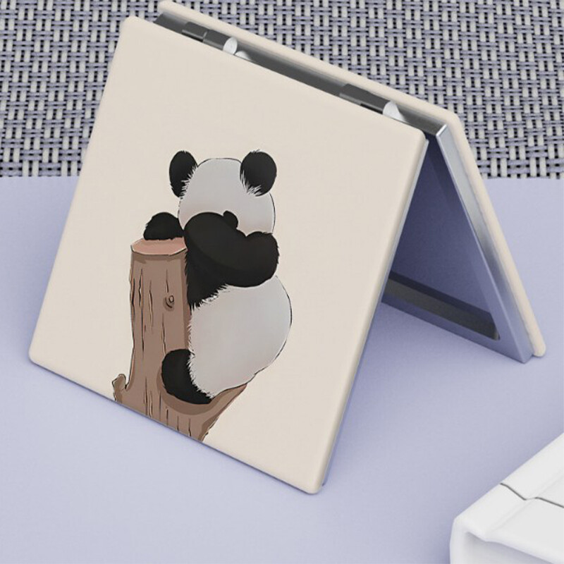 Cute Panda Foldable Makeup Mirror Square Vanity Mirror Portable Hand ...