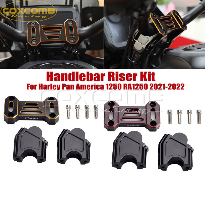 Handlebar Riser Pullback Risers W/ Top Clamps for Harley Pan America ...