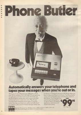 1974 vintage print AD Phone Butler telephone answering machine BSR ...