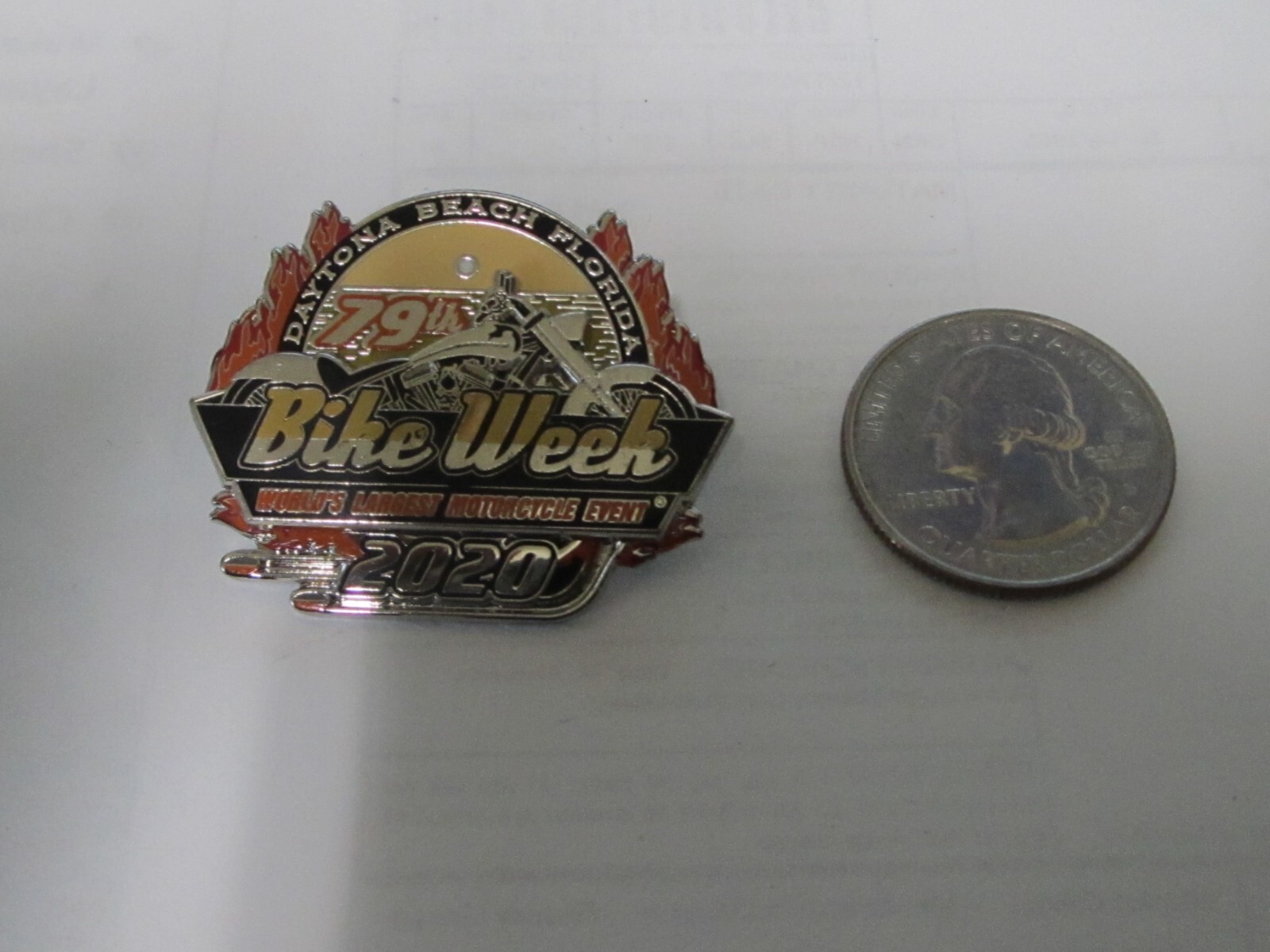 2020 OFFICIAL DAYTONA BEACH BIKE WEEK 79TH ANNIVERSARY LOGO EVENT PIN ...