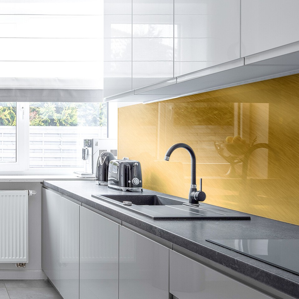 Premier Range Acrylic Splashbacks Brushed Gold and Accessories | eBay UK
