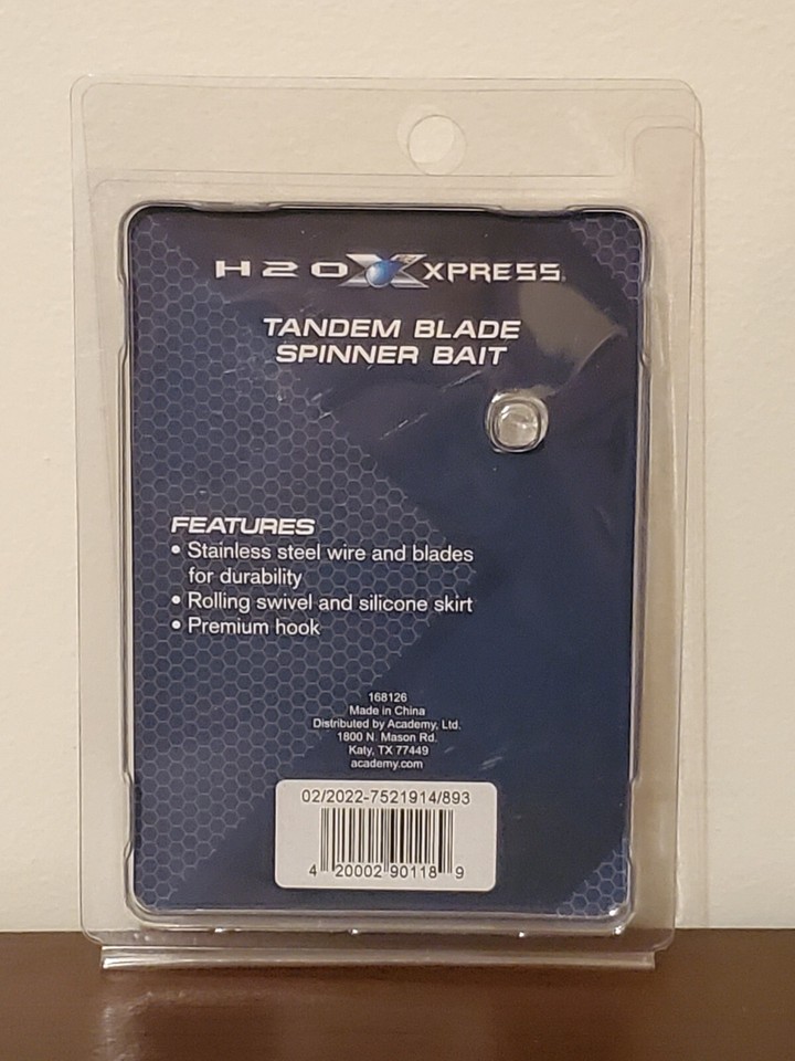 H2O Xpress Spinner Bait - Tandem Blade - 3/8 oz - White | eBay