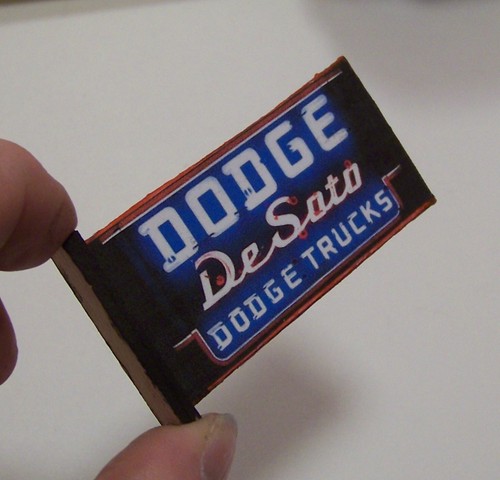 1/24 Diorama Vintage Outdoor Dodge Desoto Car Dealer Neon Looking 2 ...