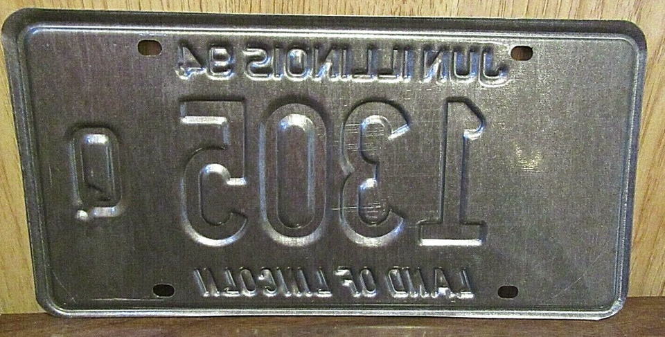 1994 Illinois Land of Lincoln License Plate Tag # 1305Q | eBay