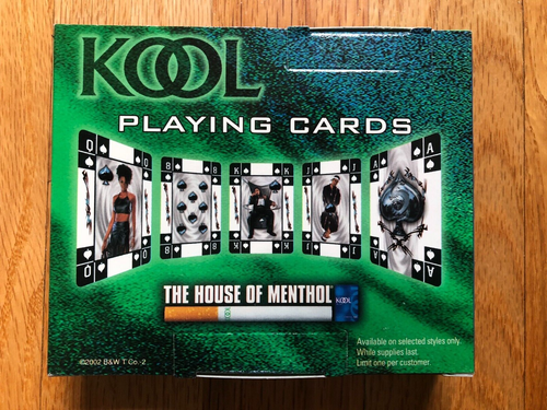 Brand New Pack Sealed Kool Cigarette Advertising Playing Cards B & W T ...