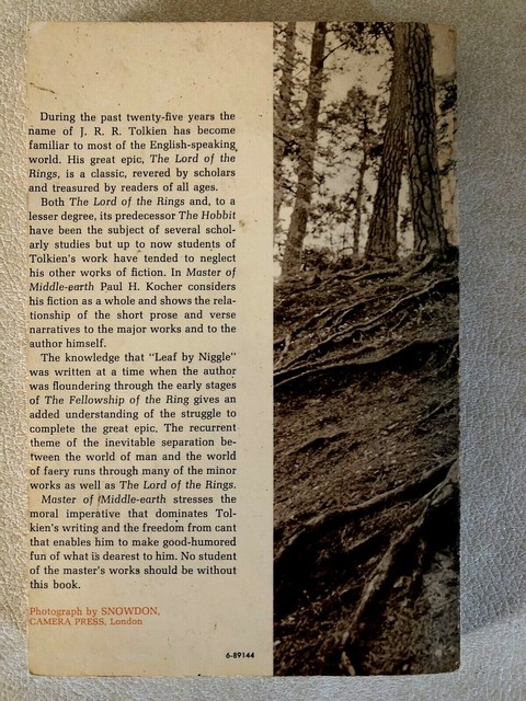 Master of Middle-Earth : The Fiction of J. R. R. Tolkien by Paul H ...