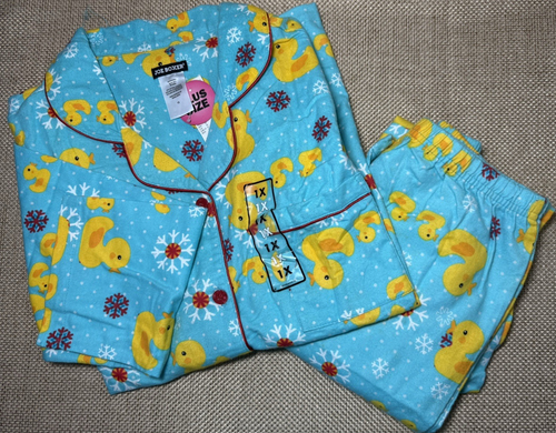JOE BOXER Duck Pajama Set 1 XL PJs Lounge Sleepwear Flannel NWT Vtg ...