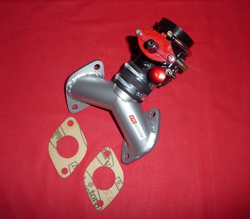 Virago XV400-535 Single Carb Manifold with PWK 34 FLAT SLIDE & Filter ...