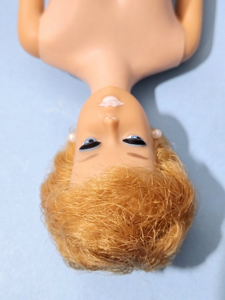 Vintage Bubble Cut Barbie Doll ~ White Lips ~ Nipple Torso ~ Helenca Swimsuit Ebay