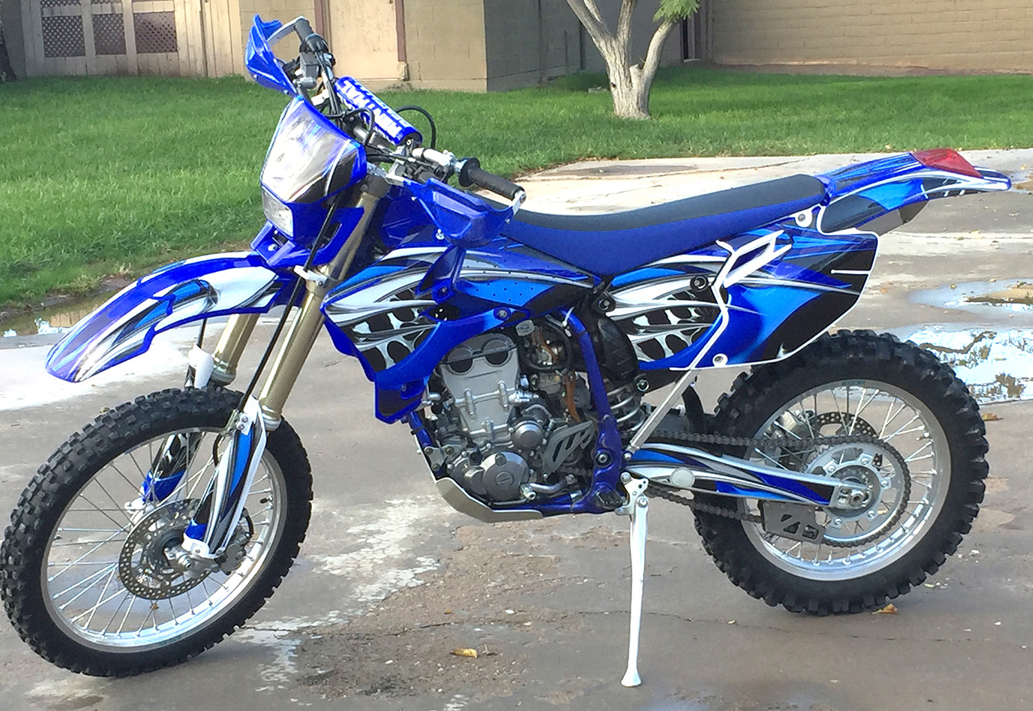 2005 2006 WR250F WR450F Graphics Decal Kit #4444-Blue Tribal Free ...