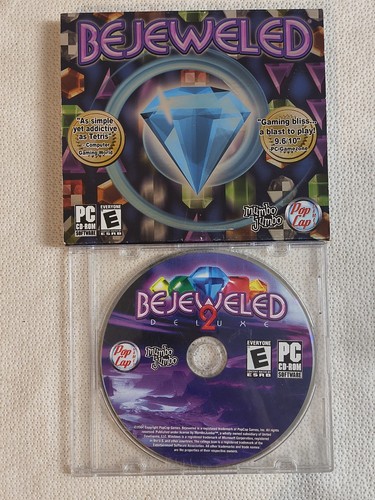 Bejeweled 1 & 2 PC CD Game Windows XP 2000 98 Classic Computer | eBay