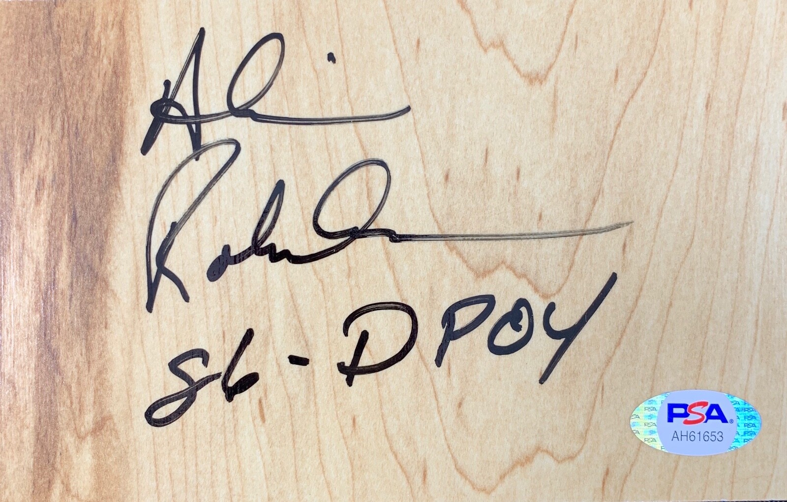 Alvin Robertson signed inscribed floor board NBA San Antonio Spurs PSA ...