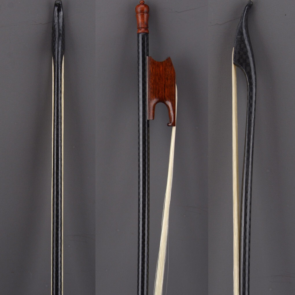 Best Master Braided Carbon Fiber Baroque Style Violin Bow 4/4 Snakewood ...