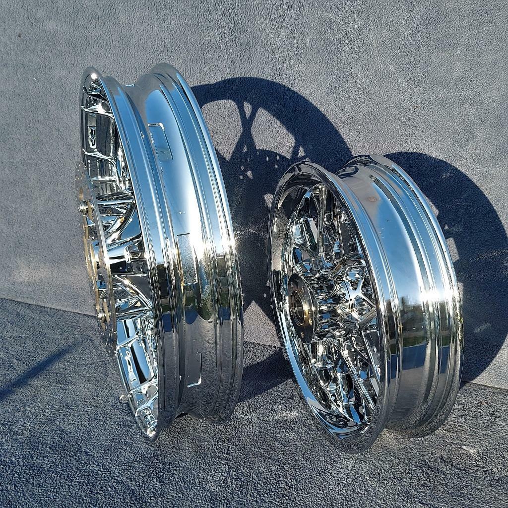 Harley Chrome Prodigy 21" Front 16" Rear Wheels 00-08 Road King Ultra ...