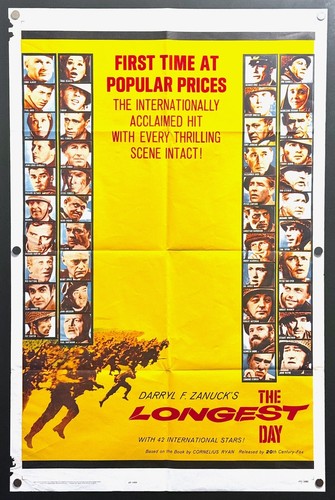 The Longest Day (1962) Popular Prices 1SH Movie Poster – Good **John ...