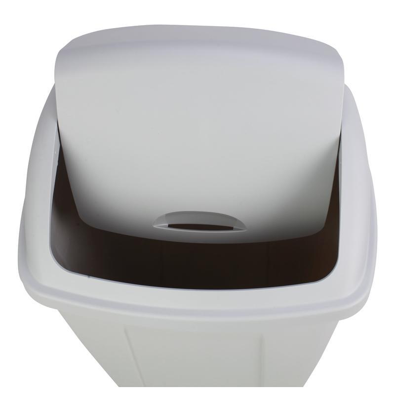 13 Gallon Swing Top Trash Can Clean Durable Plastic Wastebasket Indoor ...