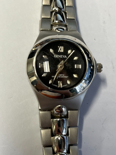 Working Ladies Silver Geneva Quartz Watch BR | eBay Australia