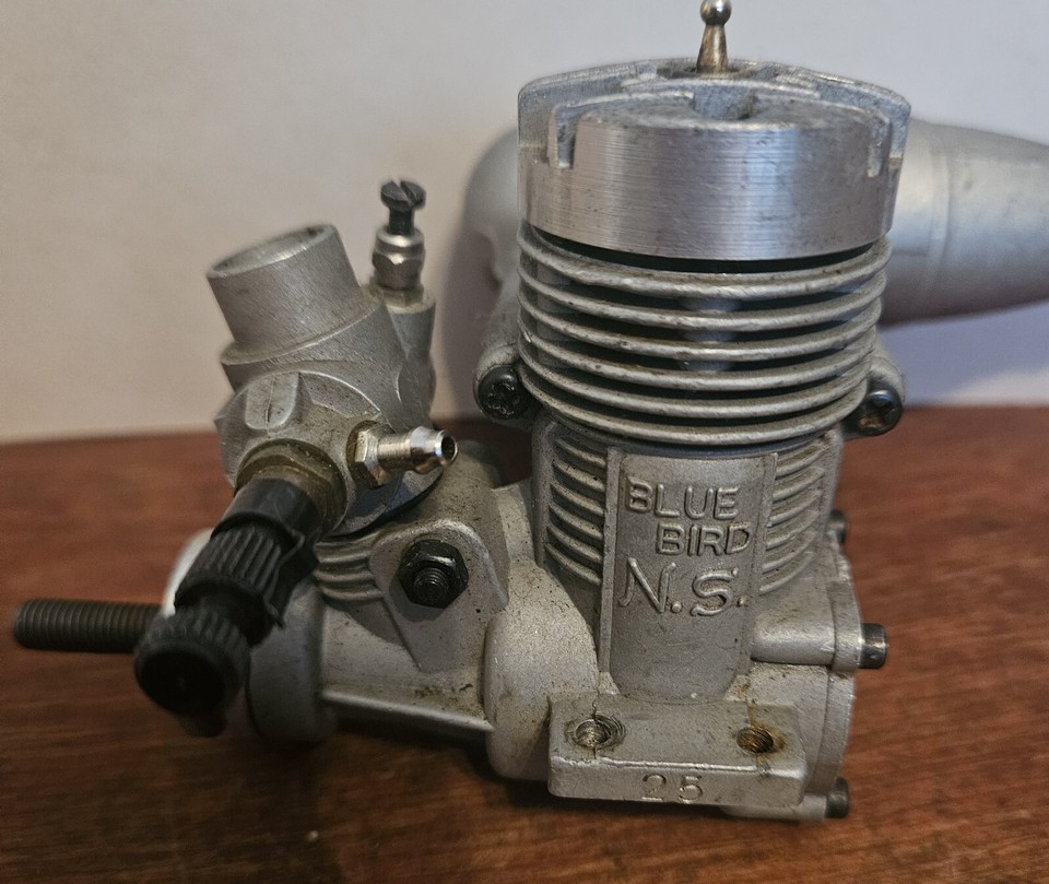 Blue Bird 25 Vintage RC Model Airplane Engine Estate Find Untested | eBay