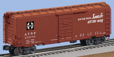LIONEL SANTA FE PS-1 BOXCAR 6-17295! O SCALE 40’ FREIGHT BOX CAR W ...