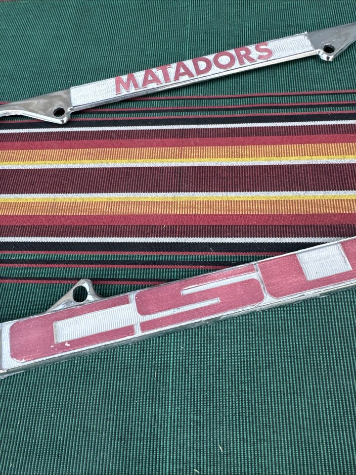 Vintage CSUN California State Northridge Chrome Red License Plate Frame ...