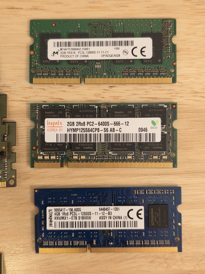 Lot of 12 Desktop & Laptop RAM (32gb Total) 4x 4GB & 8x 2GB | eBay