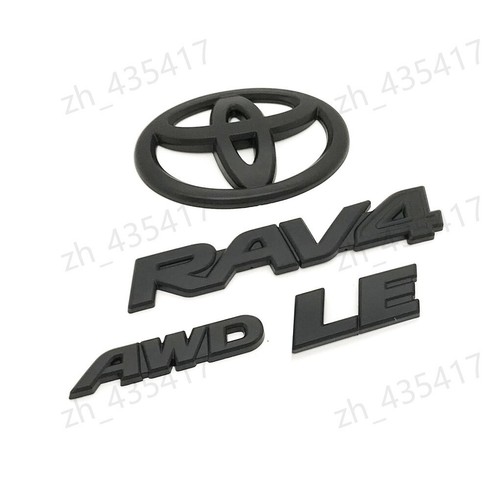OVERLAY !! 2019 - 2025 TOYOTA RAV4 LE AWD Hybrid Matte BLACK OUT EMBLEM ...
