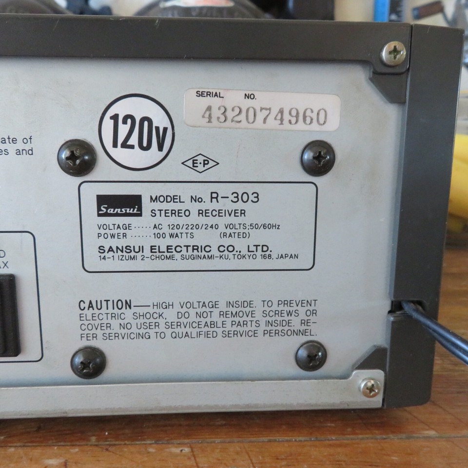 Sansui R-303 Stereo AM/FM Receiver Sounds Great! | eBay