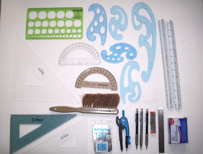 Staedtler, Westcott & Graphic Gear Drafting Engineering Drawing Tools ...