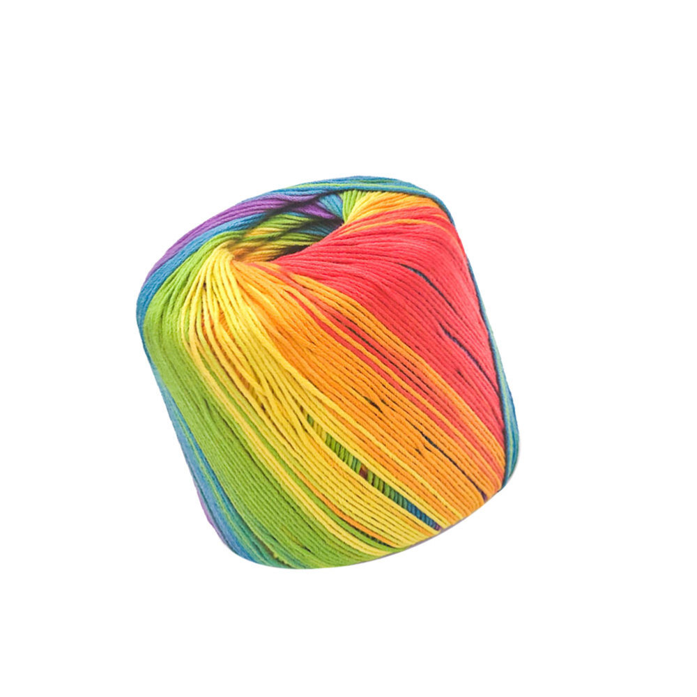 1 Roll Gradient Cotton Yarn acrylic yarn for crocheting DIY Thread | eBay