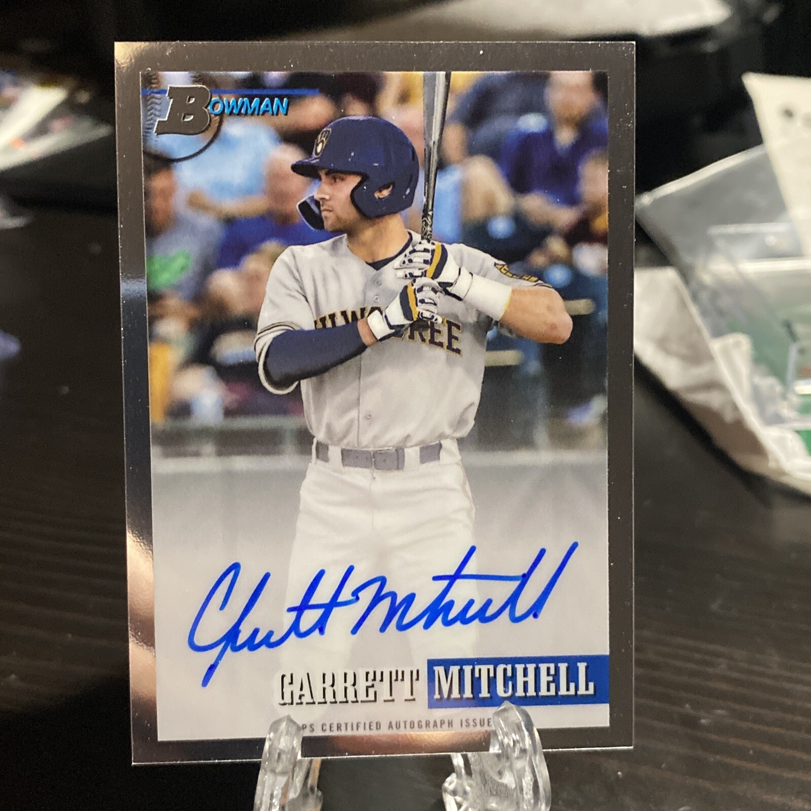 GARRETT MITCHELL 2021 Bowman Heritage Chrome Auto Autograph Brewers ...