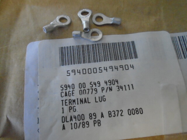 PACKAGE OF 25 EA TYCO LUG TERMINALS P/N: 34111 -ORIGINAL PACK 10/89 | eBay