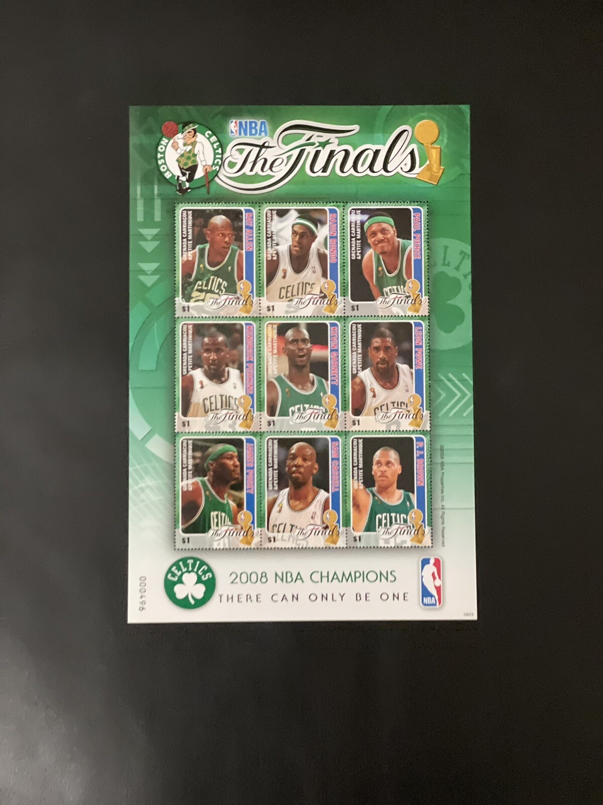 Boston Celtics 2008 NBA Championship Stamp Sheet (Grenada Postage ...