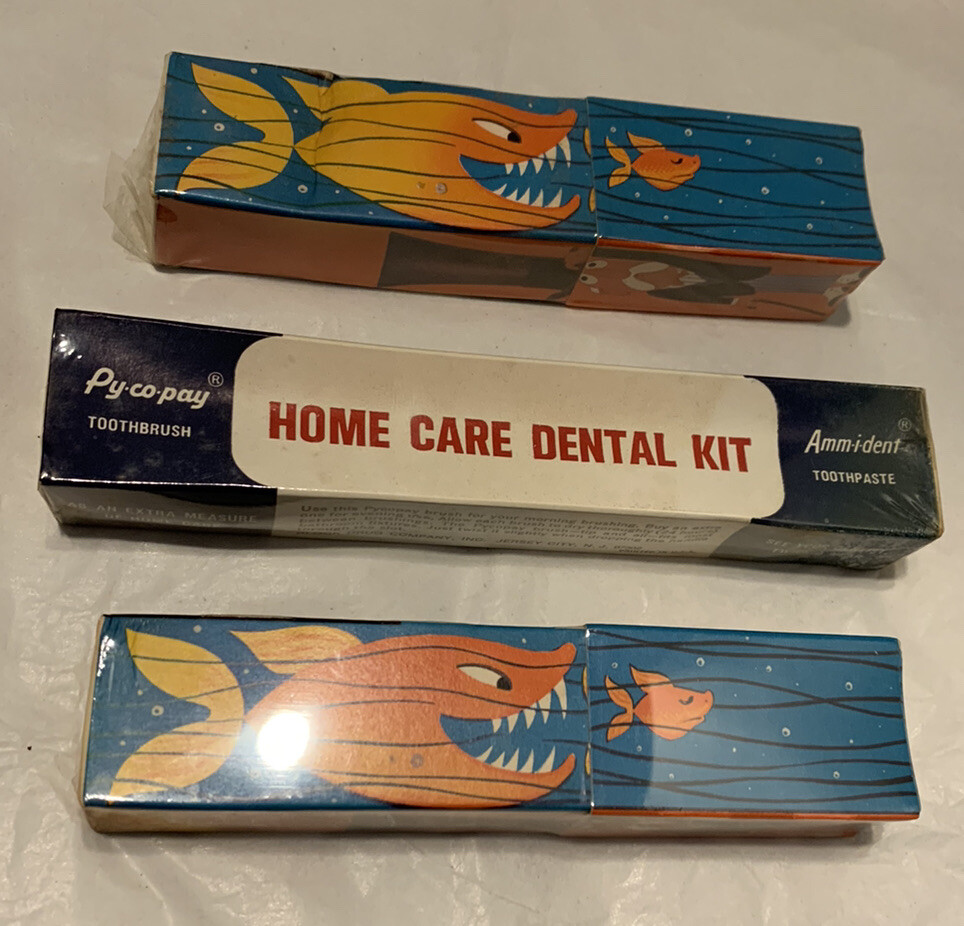 Pycopay Ammident Vtg Dentist Promo Toothpaste/Toothbrush 3 Piece 2 ...