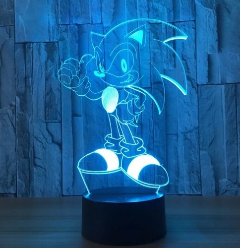 Lampada LED Sonic The Hedgedog 16 Colori Cambiabili Luce Notturna ...